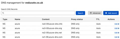 Configuring Dns Delegation From Cloudflare To Azure Dns