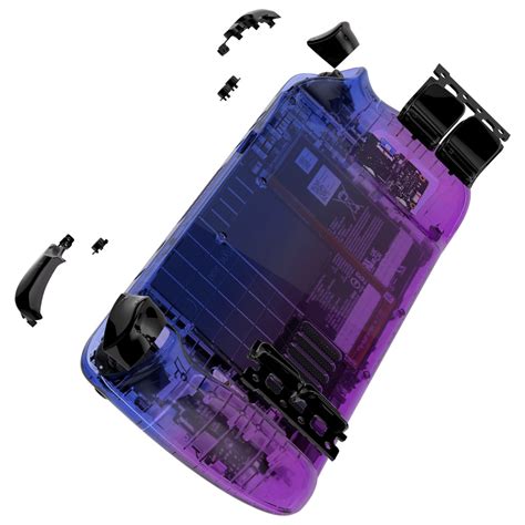 Extremerate Replacement Gradient Translucent Bluebell Full Set Shell With Buttons For Steam Deck