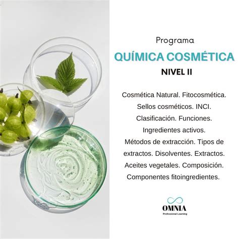 QuÍmica CosmÉtica Nivel Avanzado Inicio 13 De Agosto Omnia Formación