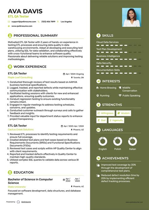 10 Etl Qa Tester Resume Samples And Templates For 2025