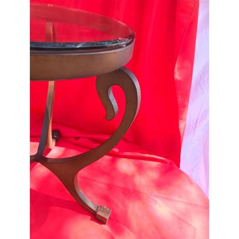 1960s Bertil Bernhardt Iron Glass Top Occasional Table Chairish