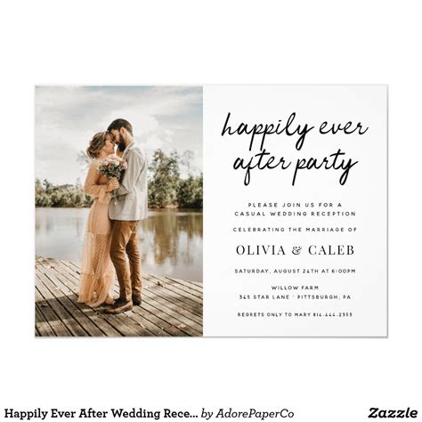 Happily Ever After Wedding Reception Invitation Zazzle Artofit