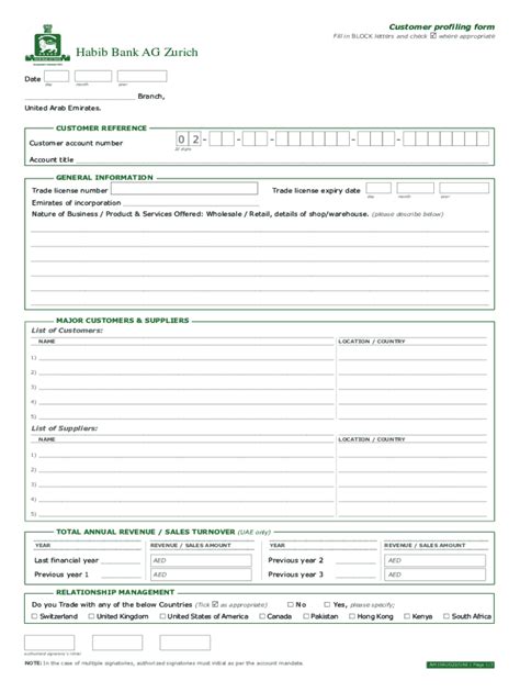 Fillable Online Customer Profiling Form Fax Email Print Pdffiller