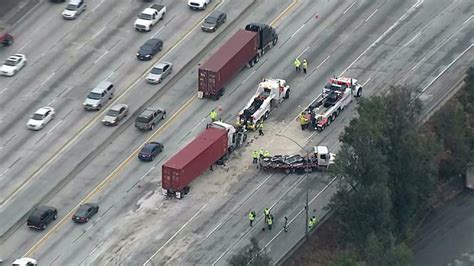Big Rig Crash Prompts Partial Closure Of Eastbound 60 Freeway In