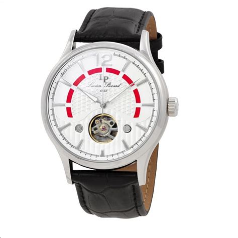 Lucien Piccard Mens Watch Watches For Men Black Leather Strap Leather