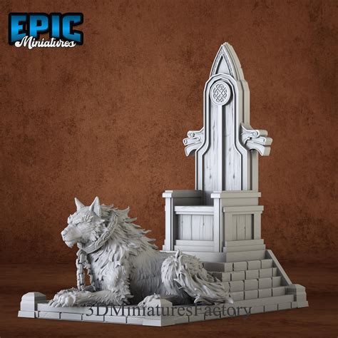 Miniature Fenrir Wolf Chained Guarding Lay Dnd Miniature For Tabletop Games Premium Dnd