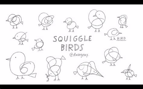Squiggle Birds My Friend Dave Gray Shows You — Drawing Videos For