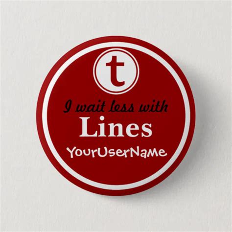 Lines Button Design 1 Red Zazzle
