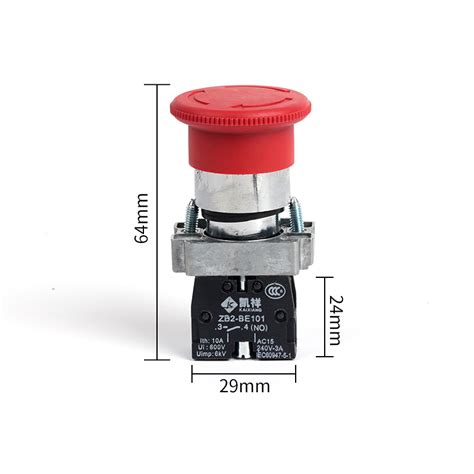 22mm XB2 542 Mushroom Head Emergency Stop Button Switch 10A 415V Emergency Stop Power Button