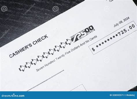 Close Up Of A Bank Cashiers Check Isolated On Black Stock Image Image Of Obsolete Debit