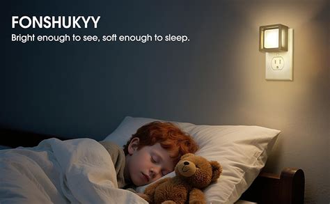 Fonshukyy Led Night Light Plug Into Wall 2 Pack With Dusk To Dawn