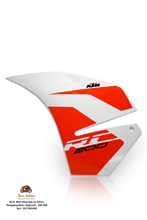 Rc 200 Bs 4 Outer Faring Lh Side White Orange Ktm Spare