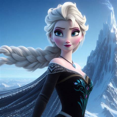 Elsa Outside Wearing A Black Outfit By Disneyfan135 On Deviantart