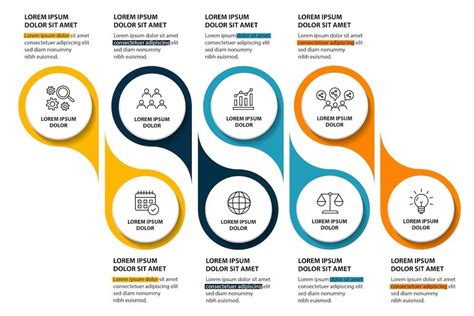 8 Steps Infographic Flowchart Design Template Free Vector Flow Chart Design Infographic