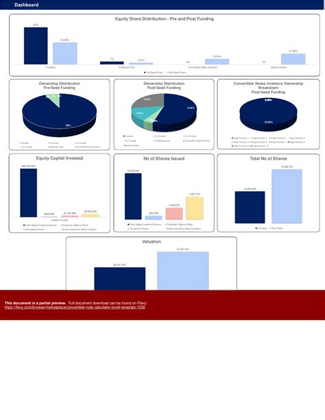 Convertible Note Calculator Template Excel