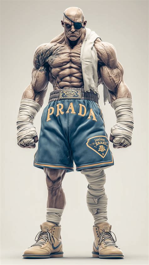 Full Body Of Street Fighter Sagat