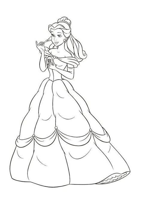 Belle Is Putting Blushing On Her Face Sketches Disney Characters