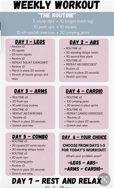 Printable Workout Routines For Women