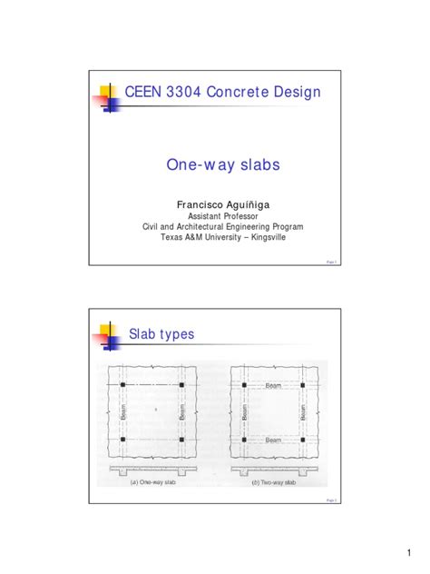 Ceen 3304 T4 One Way Slab Pdf Pdf