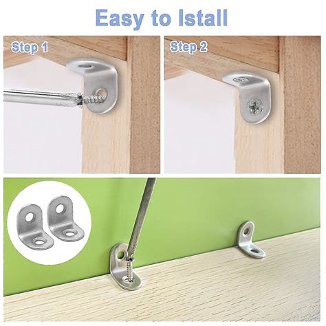 Small Brackets 8pcs L Brackets Small L Shaped Brackets 20mm Right Angle Brackets With Screws
