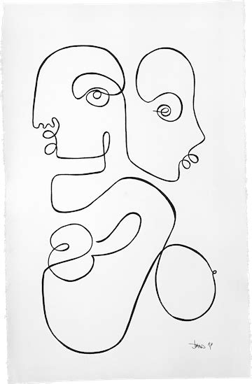 Set Of Abstract Face One Line Drawing Portrait Minimalistic Style Artofit