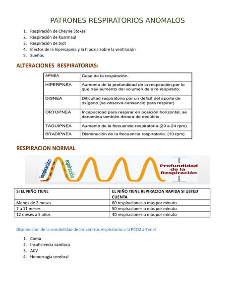 Patrones De Respiración Respiratoria