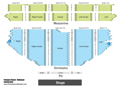 Pantages Theatre Seating Chart View Pantages Theatre Seat Viewer