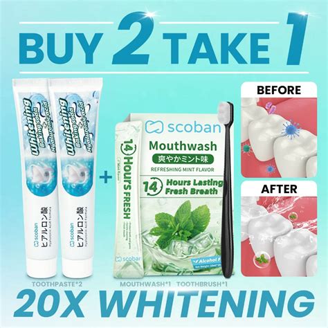 【upgrade】scoban Teeth Whitening Toothpaste Peppermint Food Graded