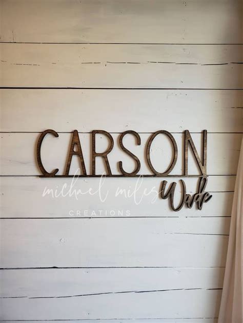 Custom Wood Name Sign For Nursery Etsy Wood Name Sign Wooden Name