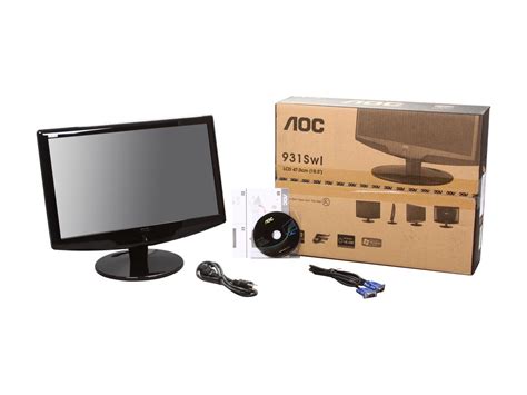 Used Good Aoc 18 5 Active Matrix Tft Lcd Lcd Monitor 5 Ms 1366 X 768 D Sub 931swl