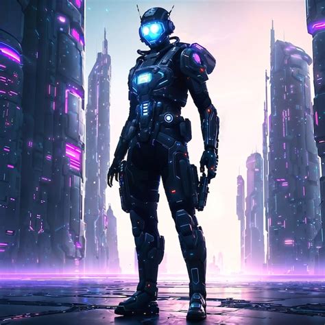 Premium Photo Futuristic Of Future Soldier Army In Armor Suit At