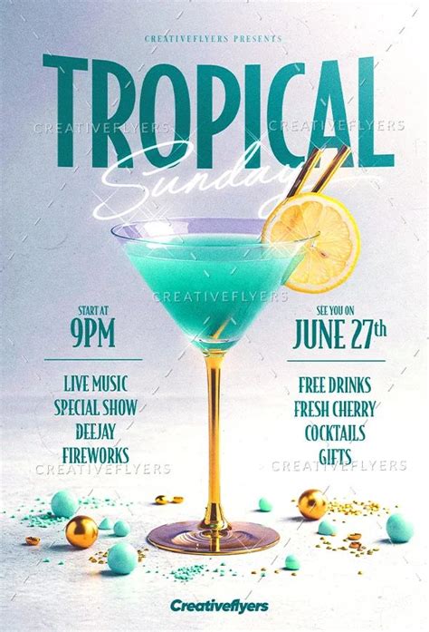 Cocktail Themed Event Poster To Download Creative Flyers In 2025