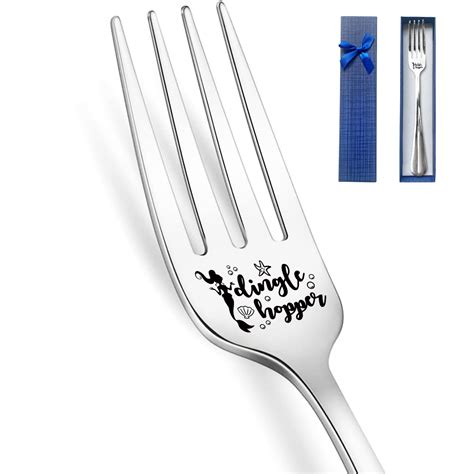 Hsspiritz Dingle Hopper Funny Engraved Stainless Steel Fork