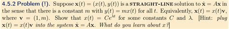 solved 4 5 2 problem suppose x t x t y t is a