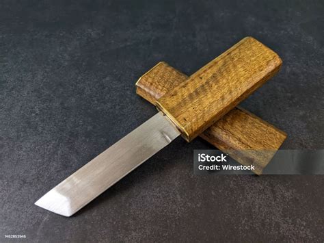 Tanto Knife Is One Of The Traditionally Made Japanese Swords Stock