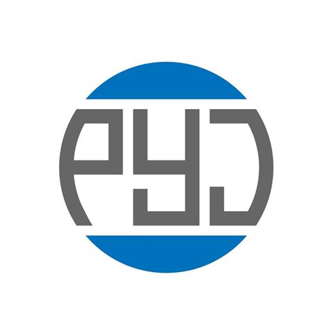 Diseño De Logotipo De Letra Pyj Sobre Fondo Blanco Concepto De