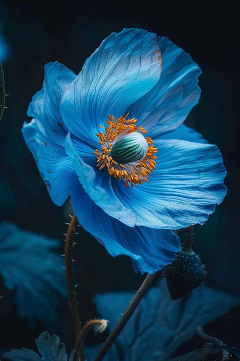 🌸 Blue Poppy Meconopsis Betonicifolia 🌸 Blue Poppy Flower Close Up