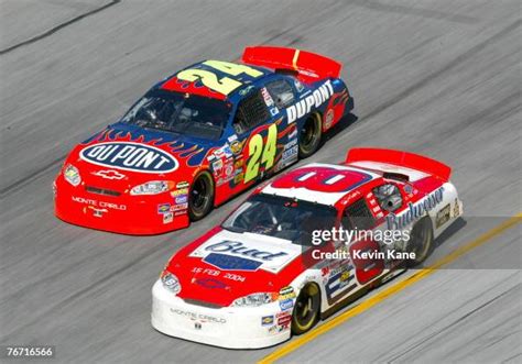 Jeff Gordon And Dale Earnhardt Jr Run Side By Side During The News