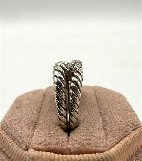 Sterling Silver David Yurman 044ctw Diamond Labyrinth Ring Haigs Of