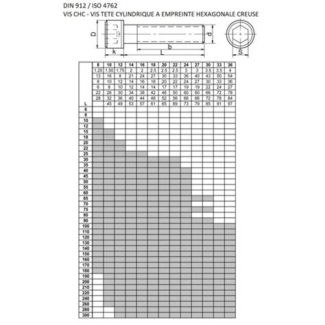 Vis Chc M24x300 Classe De Qualite 88 Acier Brut