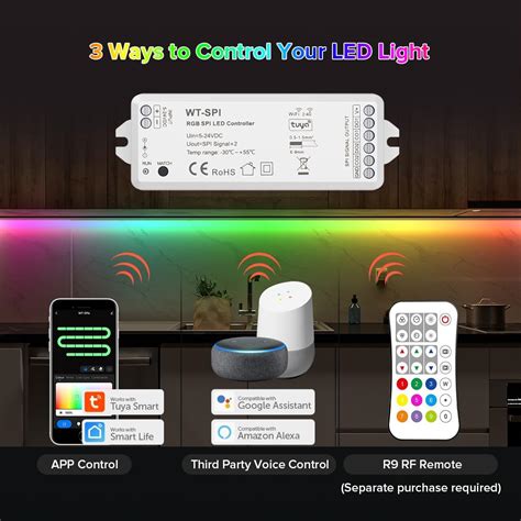 Tuya Controller For Addressable Rgb And Rgbw Led Strips With Ic Chip