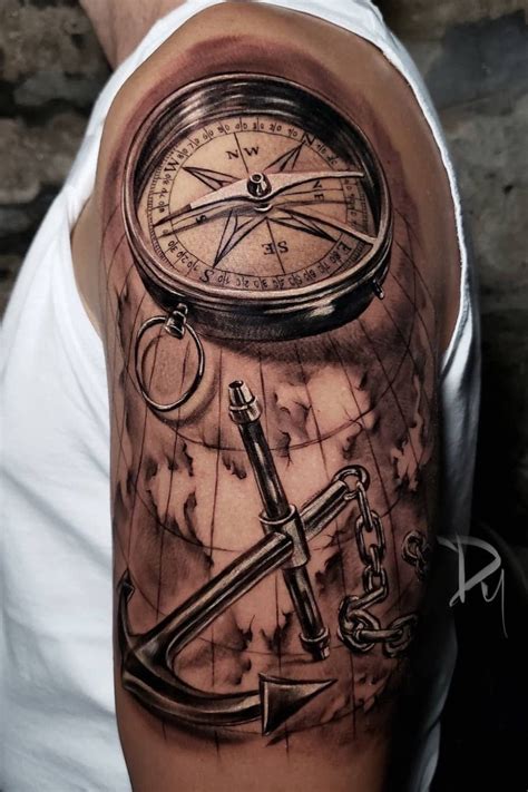 Realistic Anchor Tattoo
