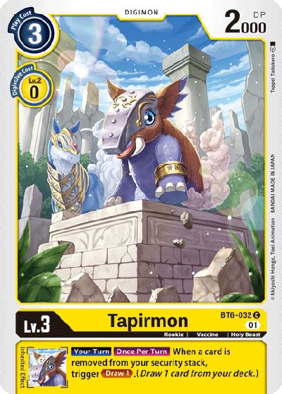 [digimon] Bt6 032 Tapirmon Digimon Common Saigon Tcg