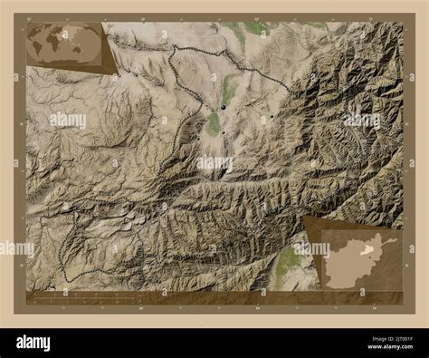 Baghlan Province Of Afghanistan Low Resolution Satellite Map Locations Of Major Cities Of The