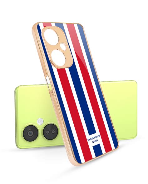 Buy Tricolor Flag Copper Metallic Gold Premium Glass Case For Oneplus