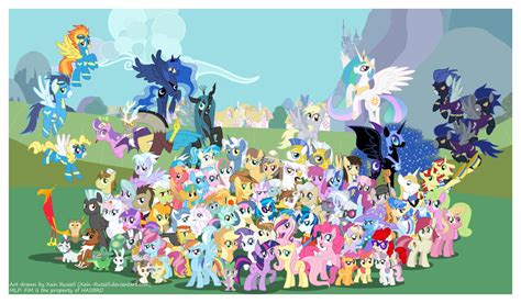 Friendship Is Magic Cast Poster V 2 By ~xain Russell On Deviantart My