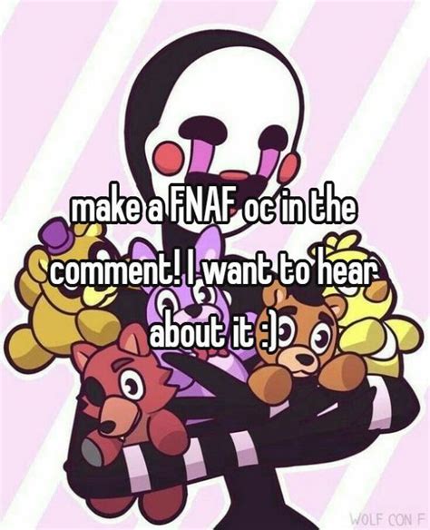 Make A Fnaf Oc In The Comments Fnaf Oc Name Ideas Fnaf Oc