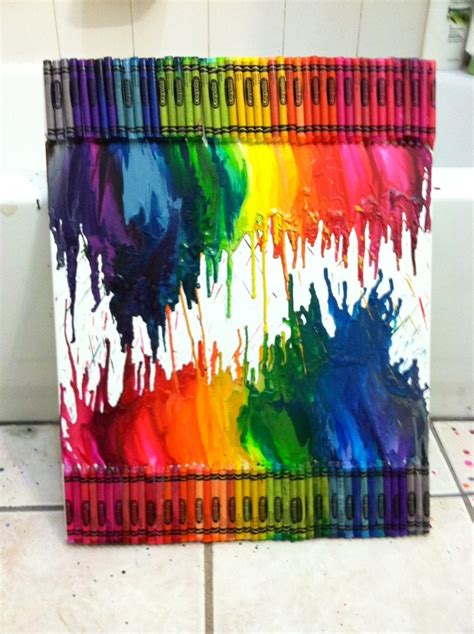 Crayon Melted Onto A Canvas Crayon Art Melted Melting Crayons Diy Art