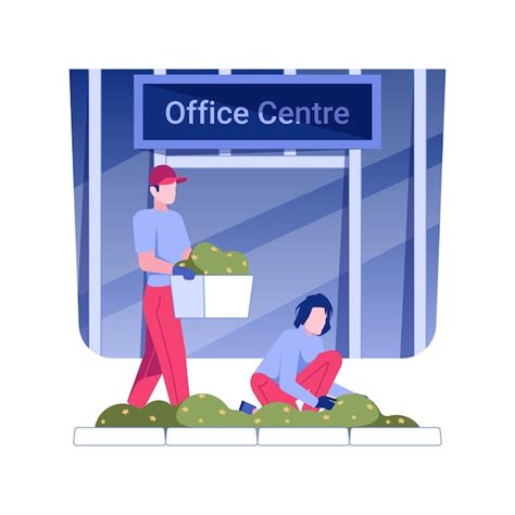 Premium Vector Flowerbed Planting Isolated Concept Vector Illustration
