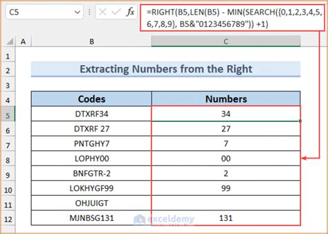 How To Extract Numbers From A Cell In Excel With A Formula Free Printable Download